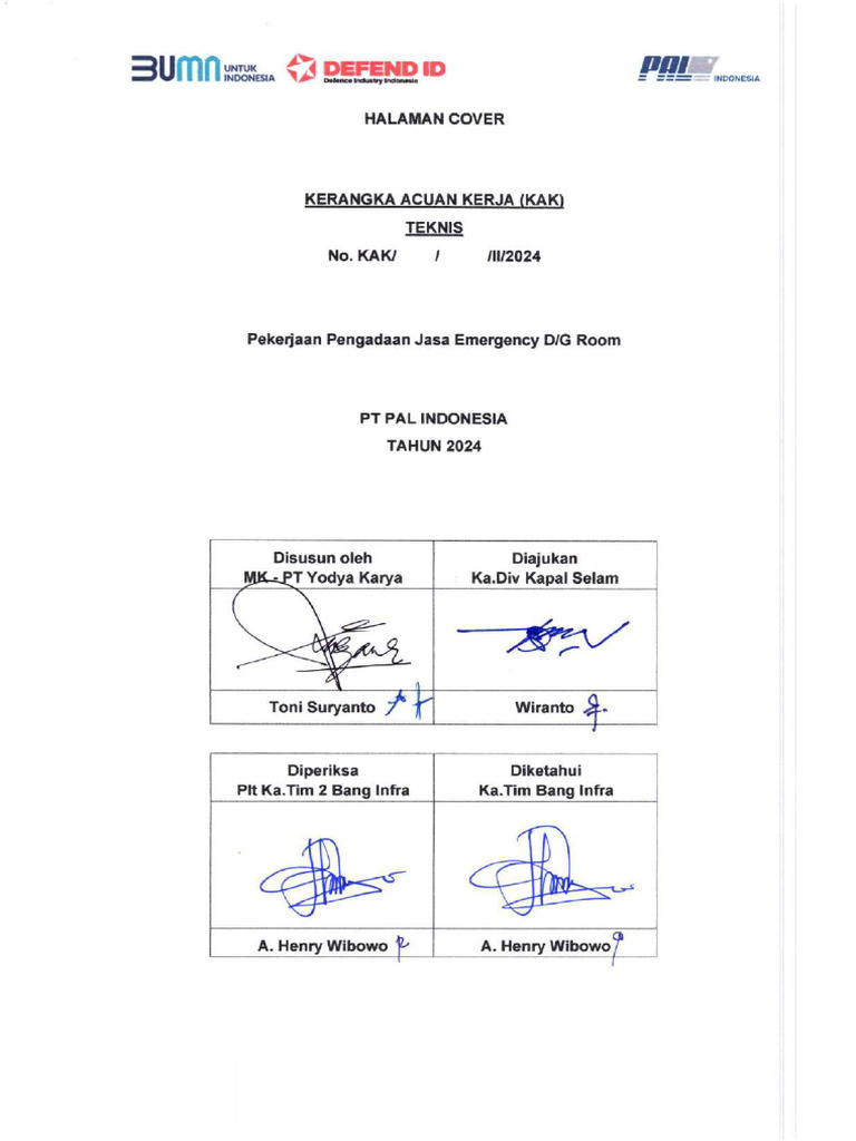 KAK Teknis DG Room | PDF
