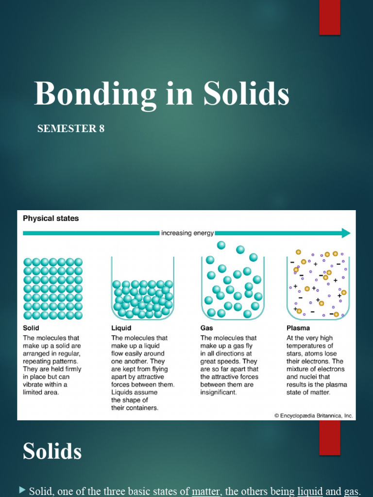 bonding in solids sem 8 | PDF | Chemical Polarity | Chemical Bond