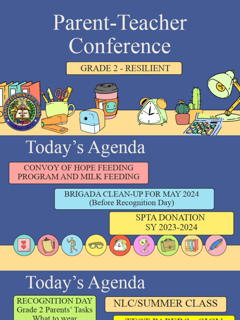 Grade 2 Parent-Teacher Conference Agenda | PDF | Teachers | Educational ...