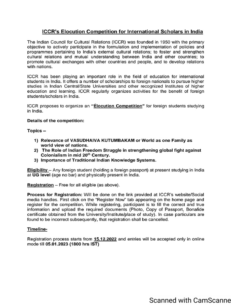 Elocution Competition - FINAL | PDF