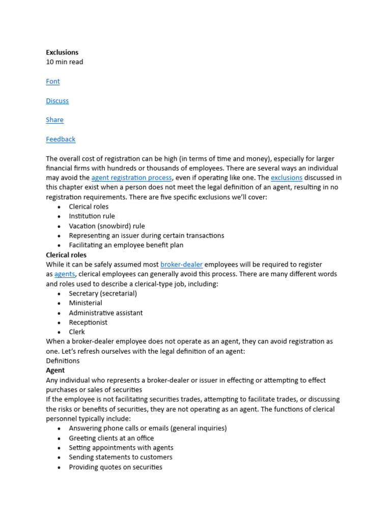 5.3.2.3 - Exclusions | PDF | Securities (Finance) | Stocks