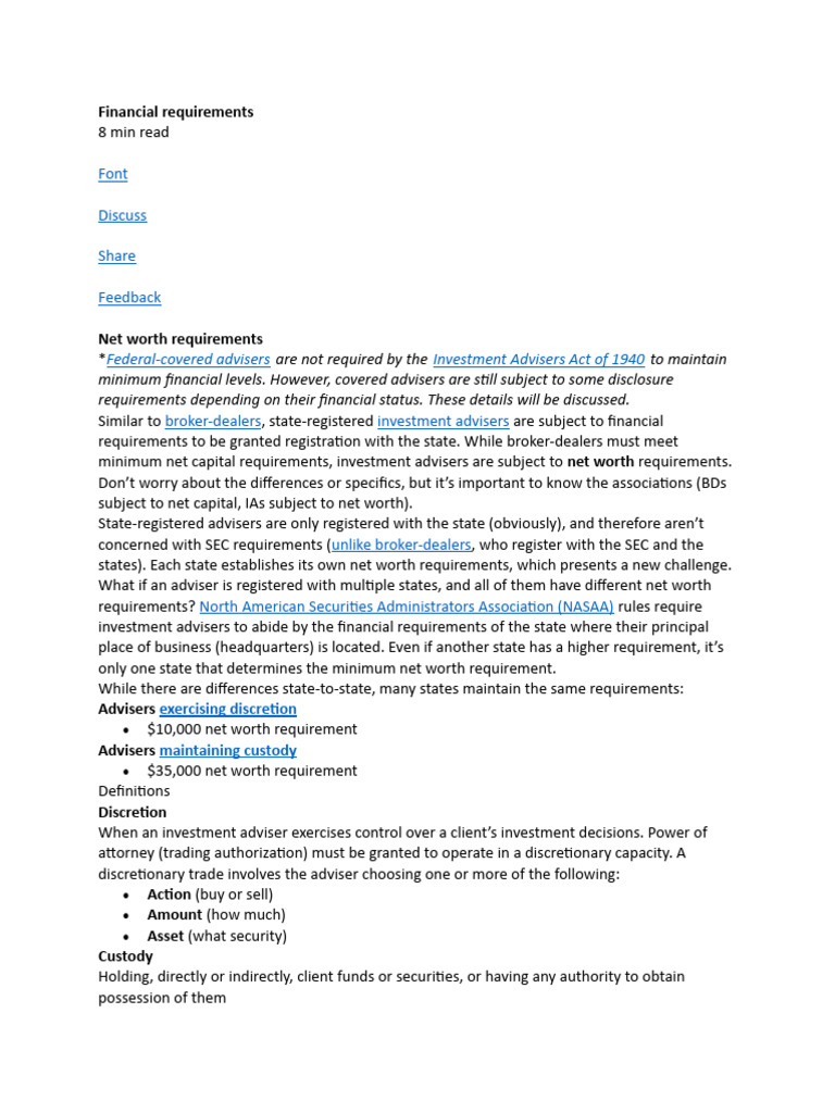 5.3.3.3 - Financial Requirements | PDF | Financial Adviser | Balance Sheet