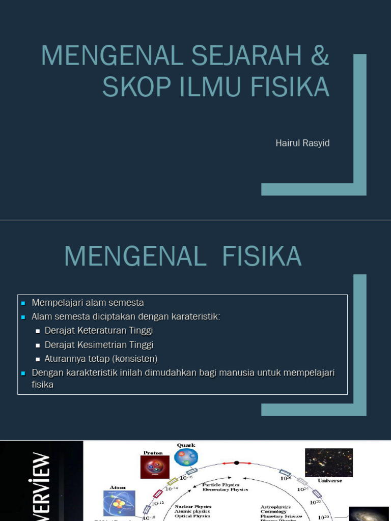 Mengenal Sejarah N Skop Ilmu Fisika | PDF
