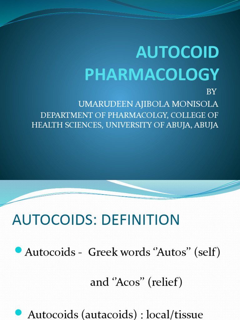 Autocoid Pharmacology Power Point | PDF | Serotonin | Migraine