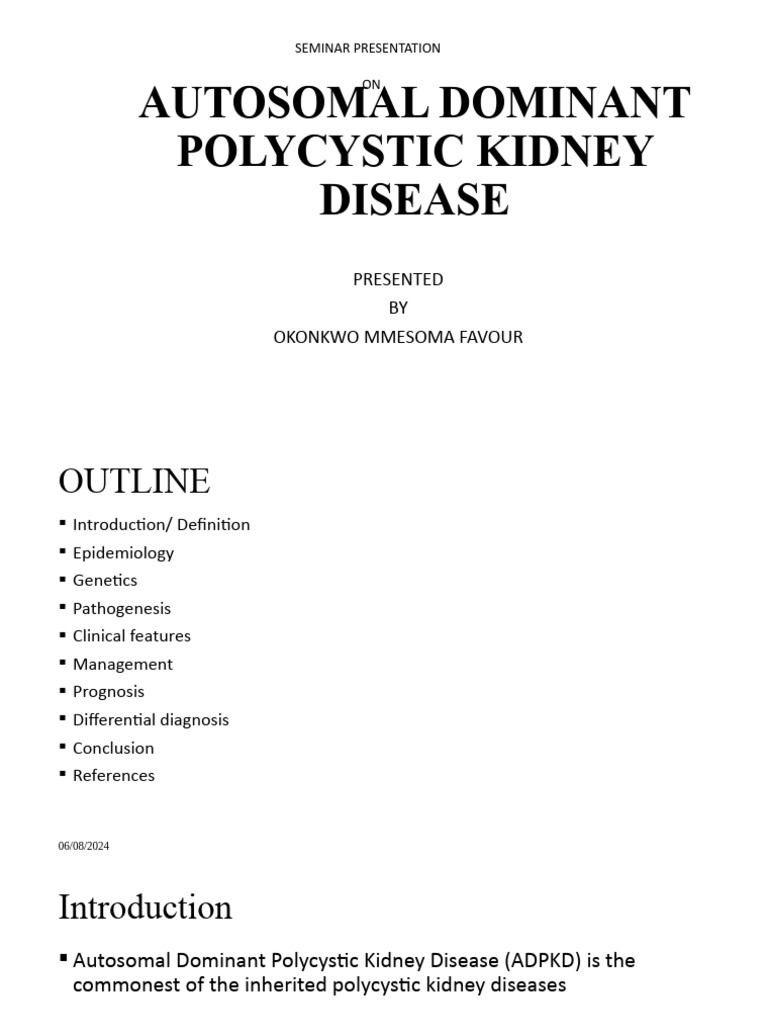 Autosomal Dominant Polycystic Kidney Disease Mine | PDF | Nephrology ...