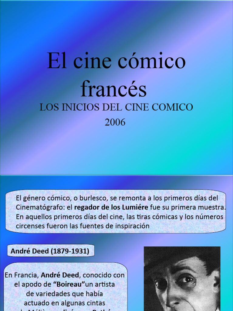Historia del cine cómico francés y americano | PDF