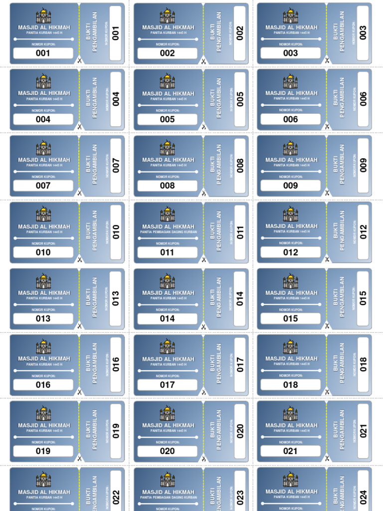 Kupon Qurban 2024 | PDF