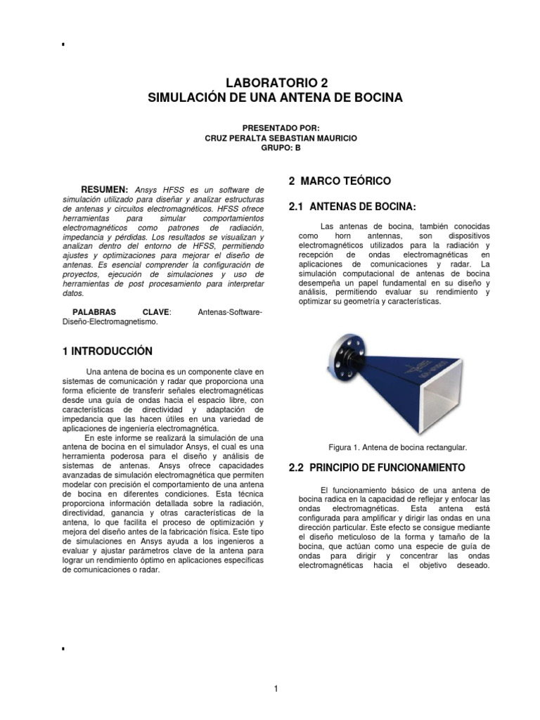Lab 2 Antenas | PDF | Antena (Radio) | Simulación
