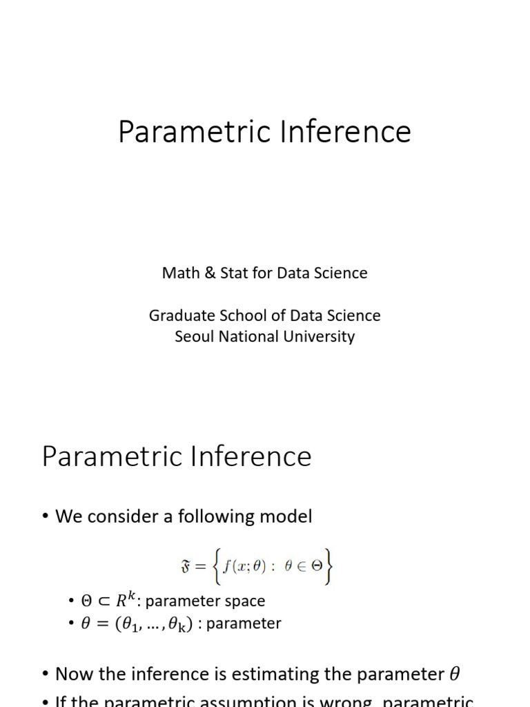 Mstat Note12 Parametric Inference FSP | PDF | Bootstrapping (Statistics) | Normal Distribution