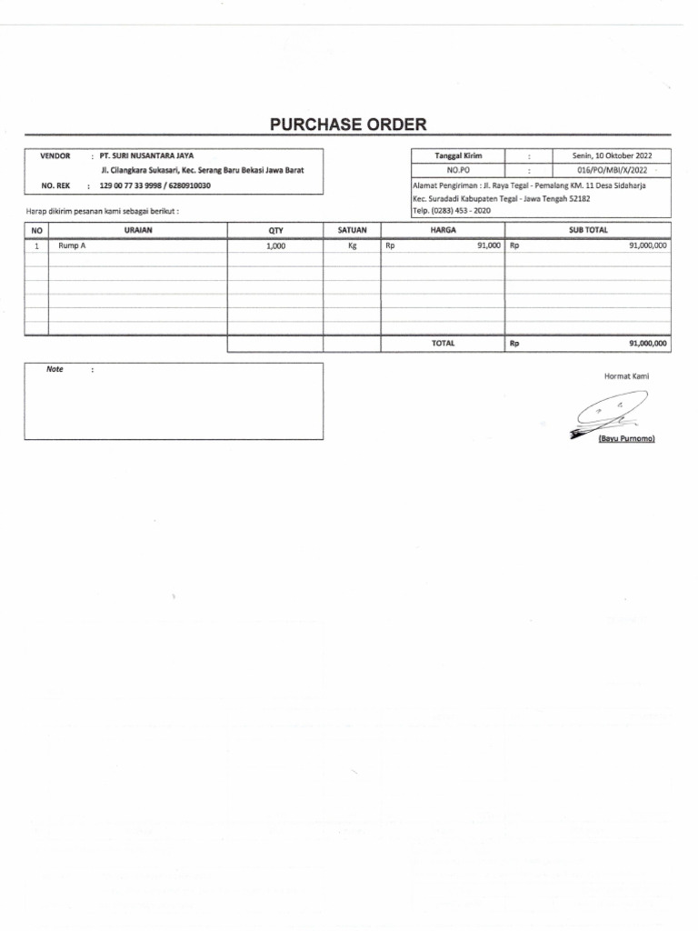 Invoice Po | PDF