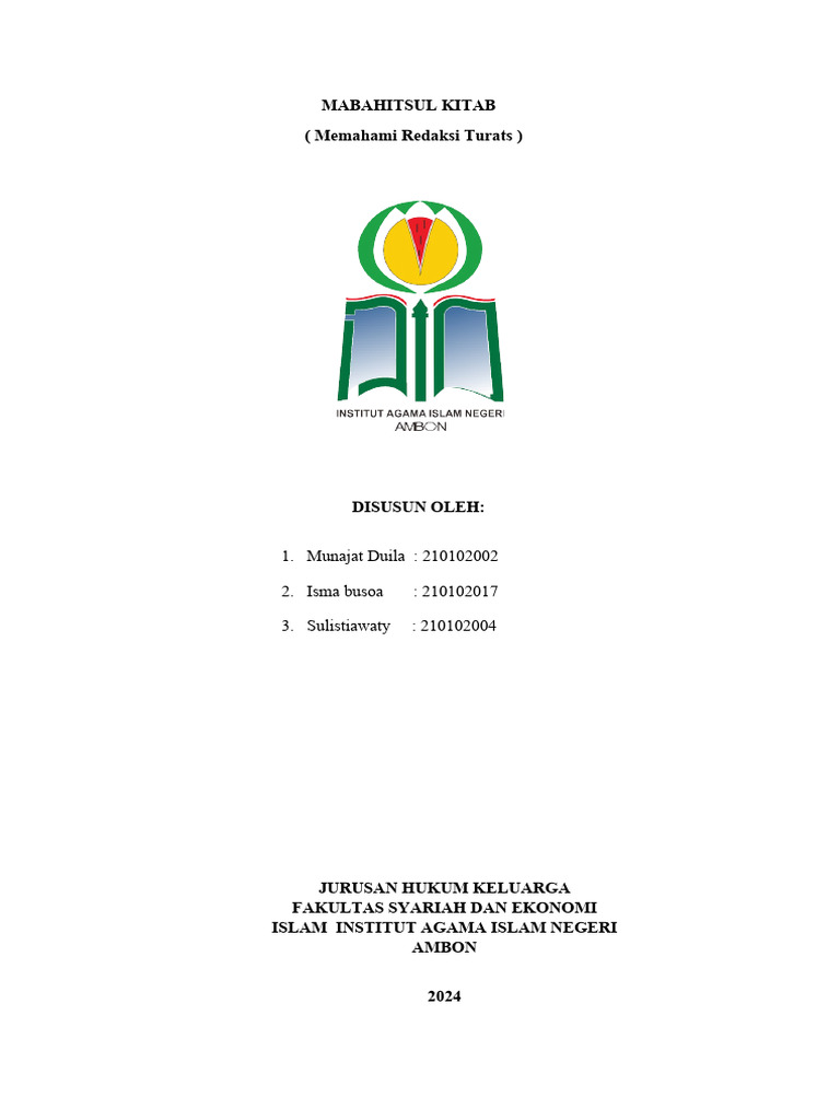 Memahami Redaksi Turats dalam Islam | PDF
