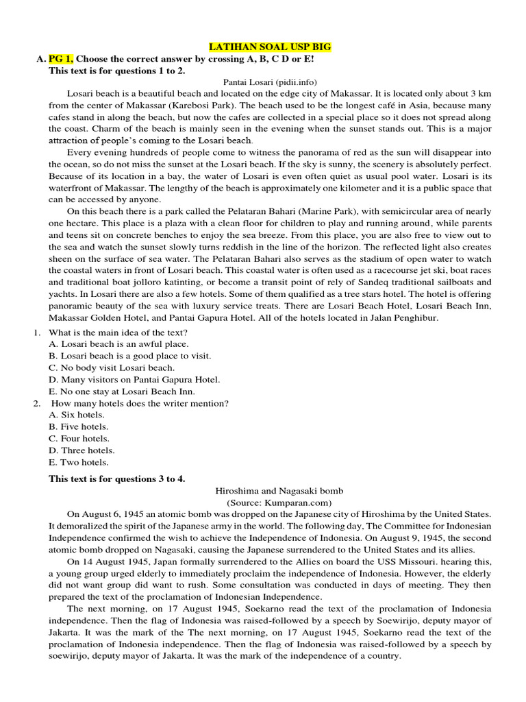LATIHAN SOAL USP BIG 2 PDF Precipitation Retina