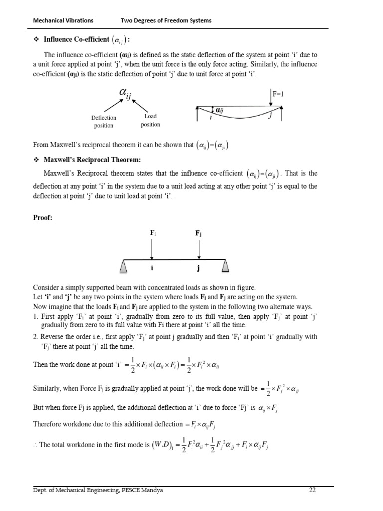 Unit 4 Two DOF Systems - Part 1 | PDF | Force | Classical Mechanics