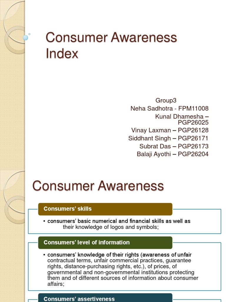 Consumer Awareness Index | PDF | Contractual Term | Brand