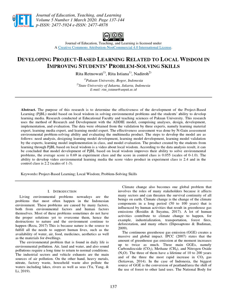 ISC Paper Template in A4 (V1) | PDF | Learning | Project Based Learning