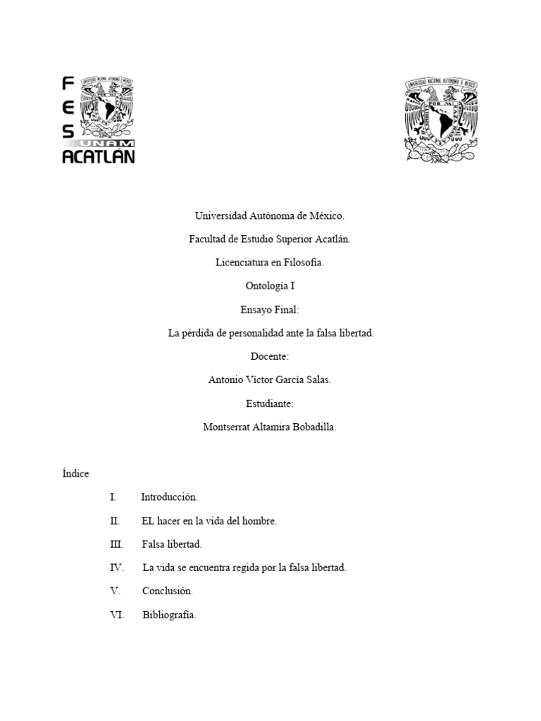 Falsa Libertad y Pérdida de Personalidad | PDF | Sociedad | Libertad