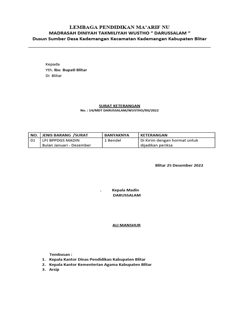 Format Baru LPJ 2022 | PDF
