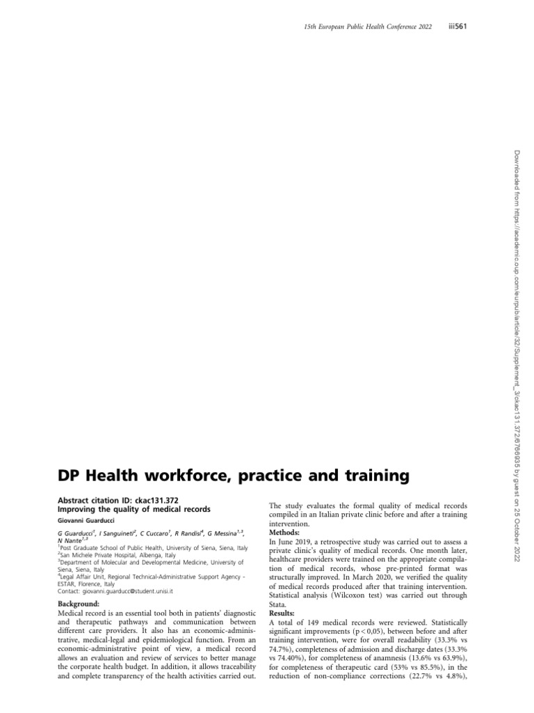 Improving The Quality Of Medical Records Pdf Physician Public