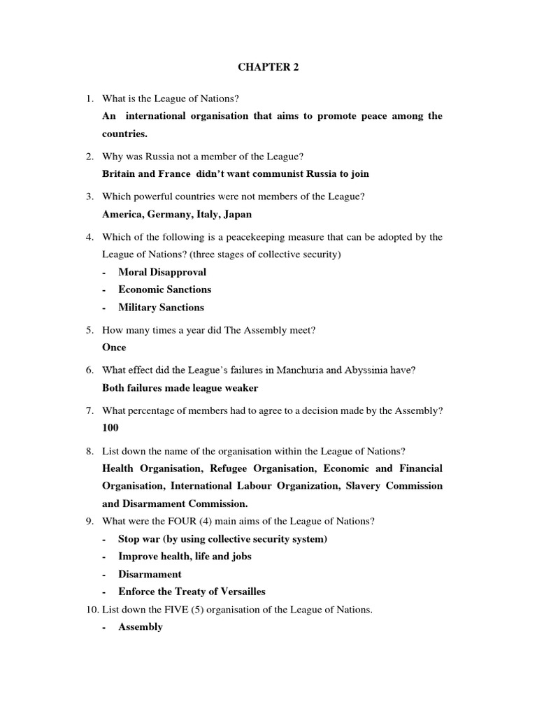Overview of the League of Nations | PDF | League Of Nations | Government