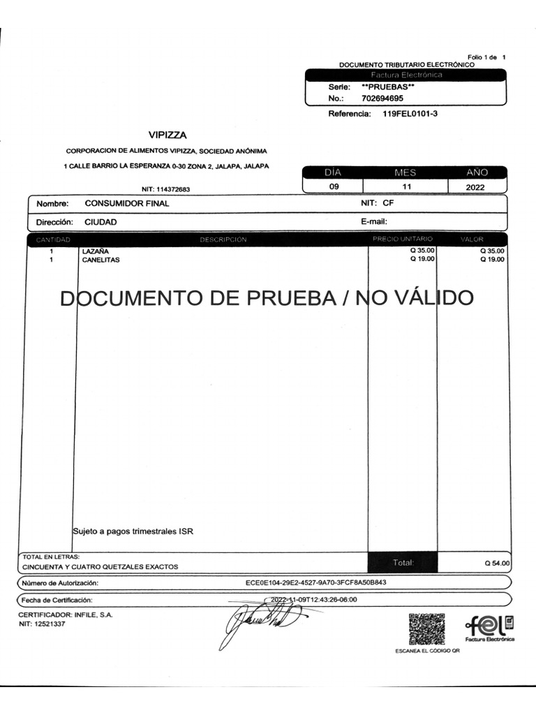 Facturas prueba | PDF