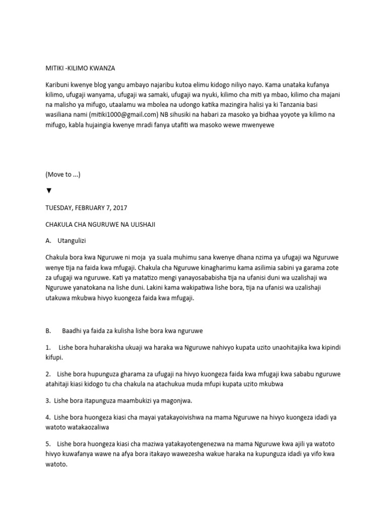 MITIKI - KILIMO-WPS Office | PDF