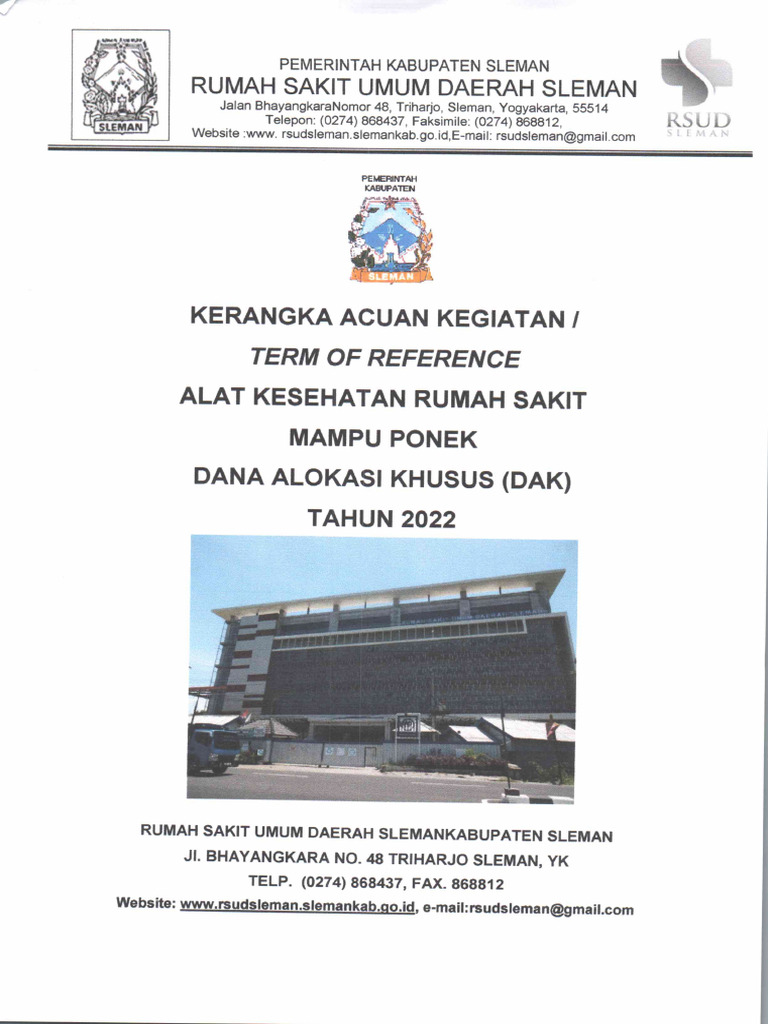 DAK PONEK RSUD Sleman 2022 | PDF