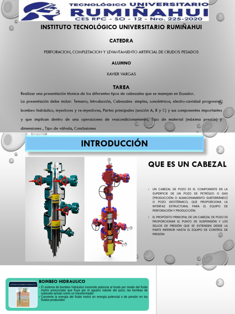 TIPOS DE CABEZALES | PDF | Acero | Bomba