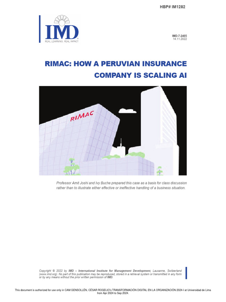 RIMAC CASO T DIG | Download Free PDF | Analytics | Artificial Intelligence