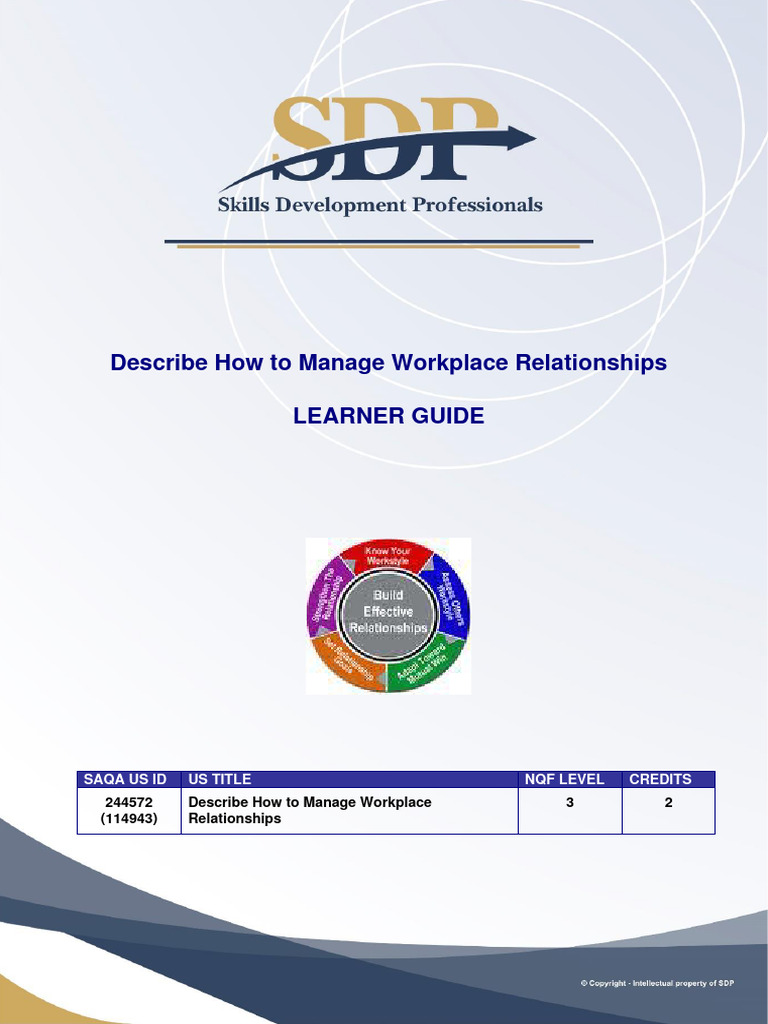 Manage Workplace Relationships Guide | PDF | Emotions | Extraversion ...