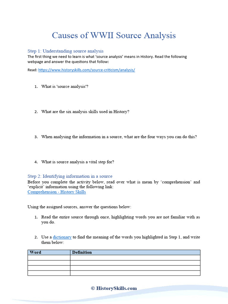 History Source Analysis Guide | PDF | Career & Growth | Social Science