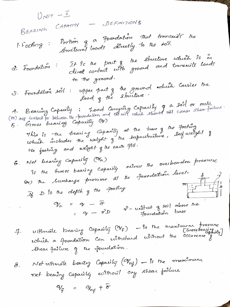 Foundation Unit 2 Bearing Capacity | PDF