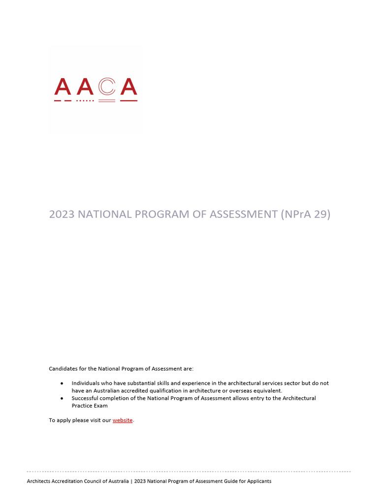 NPrA Stage1 Eligibility Guide For Applicants | PDF | Architect | Design