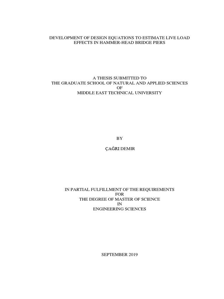 DEVELOPMENT OF DESIGN EQUATIONS TO ESTIMATE LIVE LOAD EFFECTS IN HAMMER ...