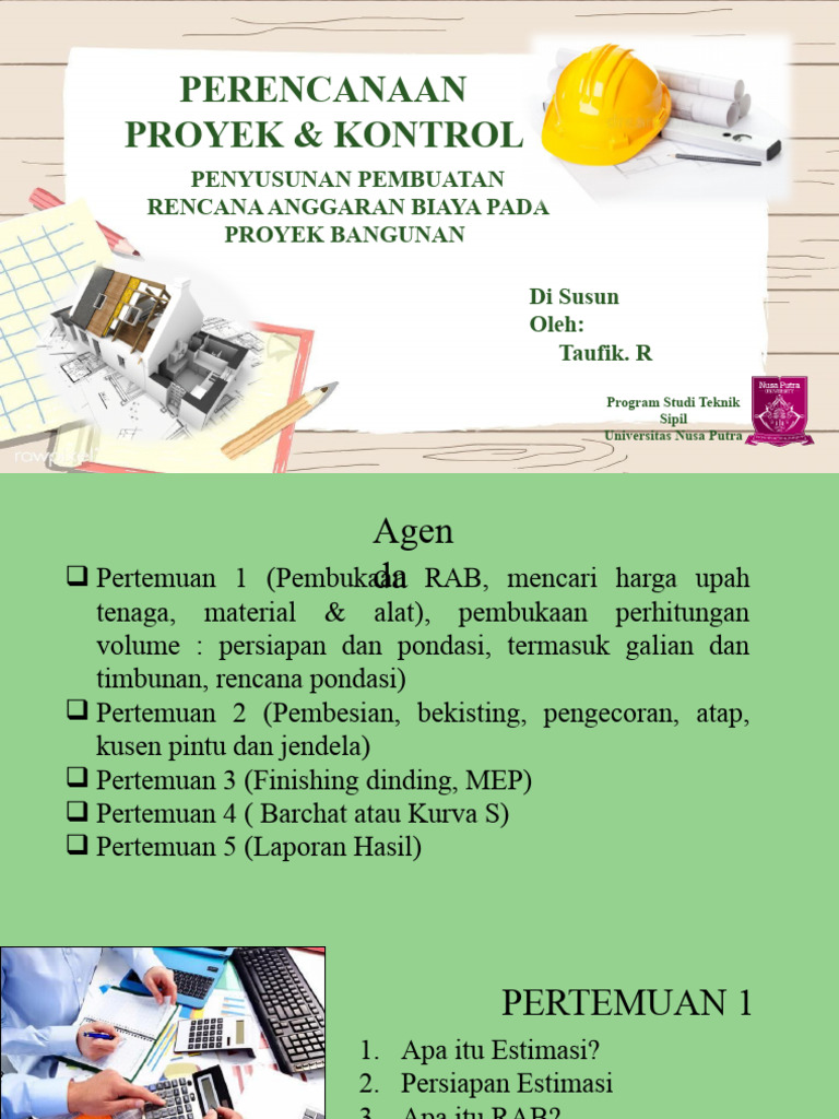 Pertemuan 1 Perencanaan Proyek & Kontrol | PDF