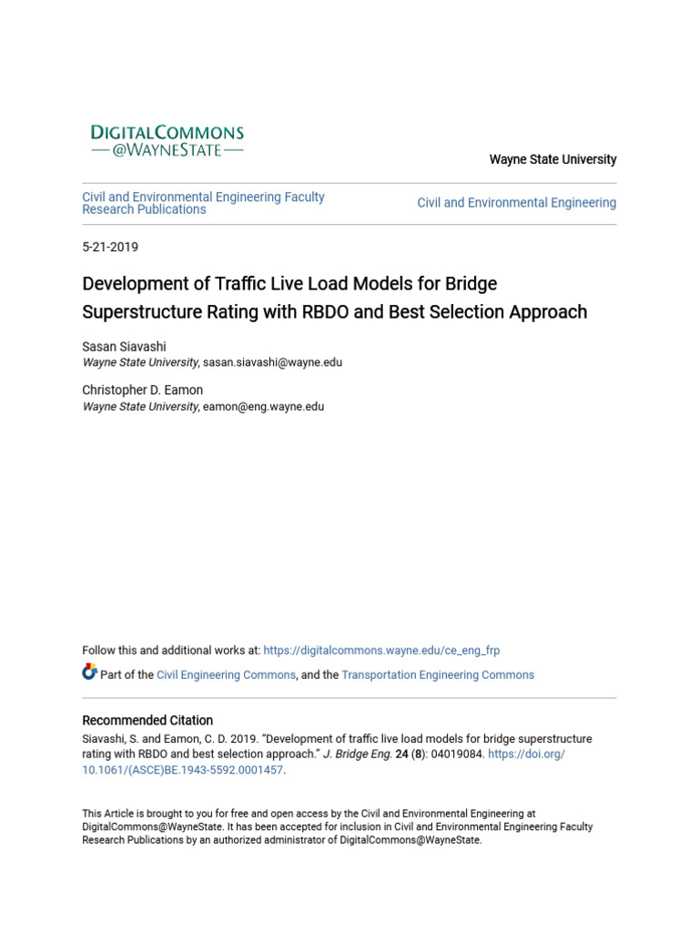 Bridge Load Model Optimization Study | PDF | Mathematical Optimization | Reliability Engineering