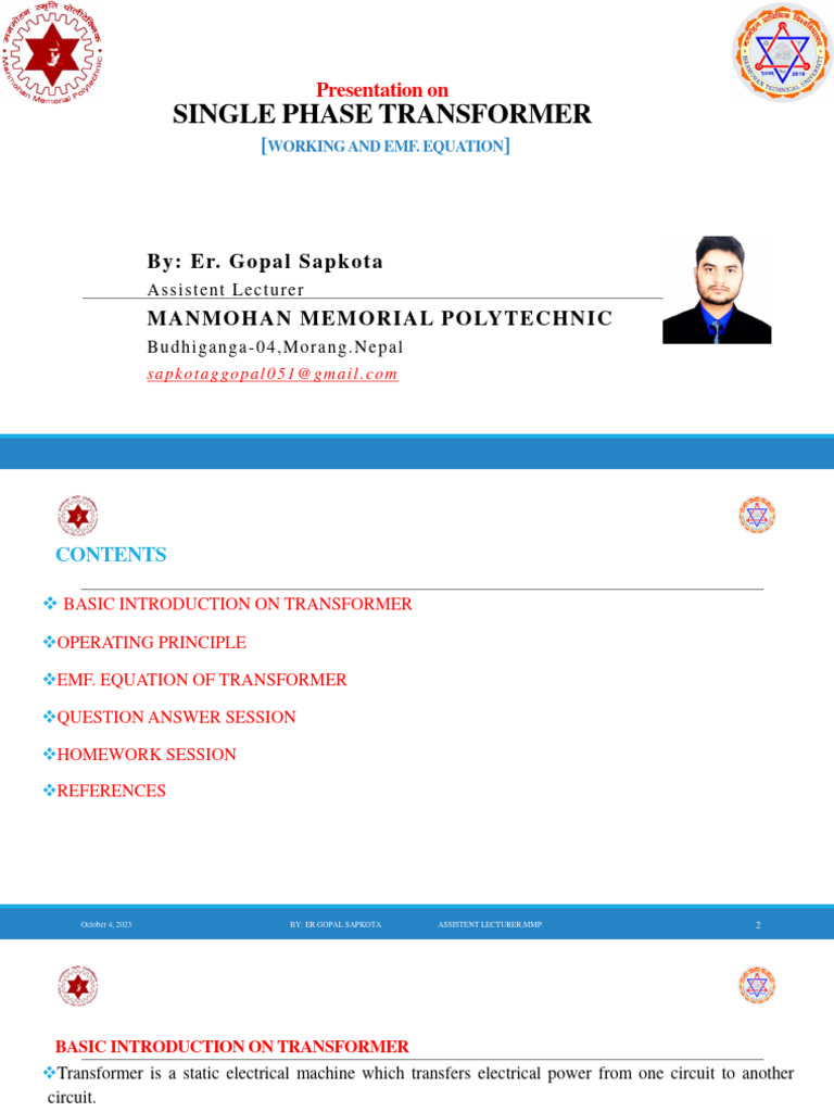 Transformer Working Principles | PDF | Electromagnetic Induction ...