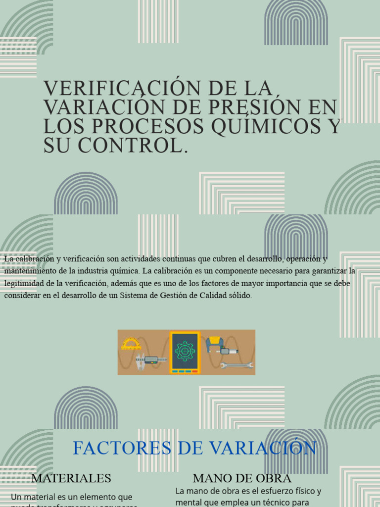 Verificación de La Variación de Presión en Los Procesos Químicos y Su Control.-1 | Descargar ...