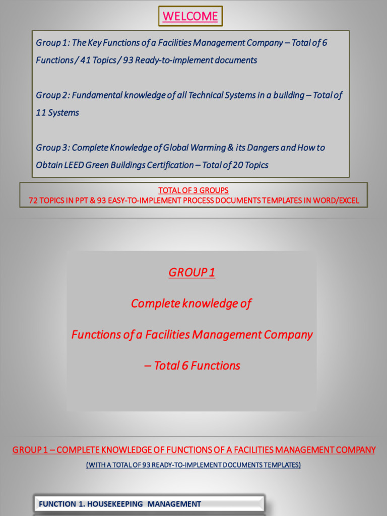 Facility Soft Services Managment - Notes | Download Free PDF ...