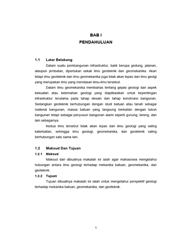 Hubungan Antara Geologi, Geomek, Dan Geotek | PDF