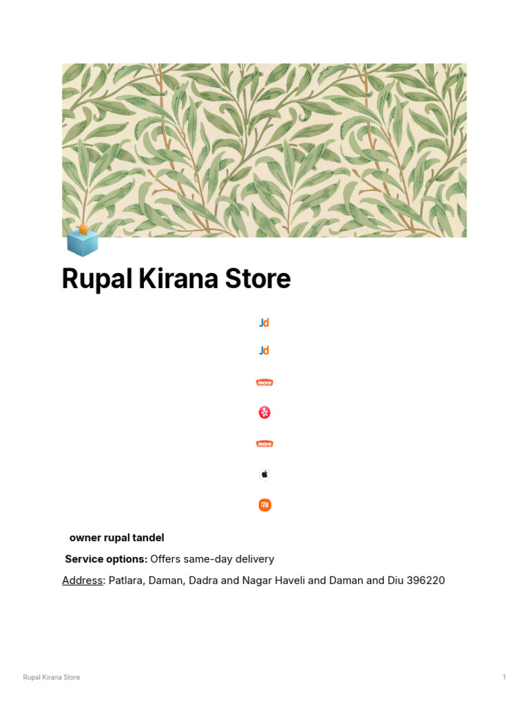 Rupal Kirana Store | PDF | Coriander | Western Cuisine
