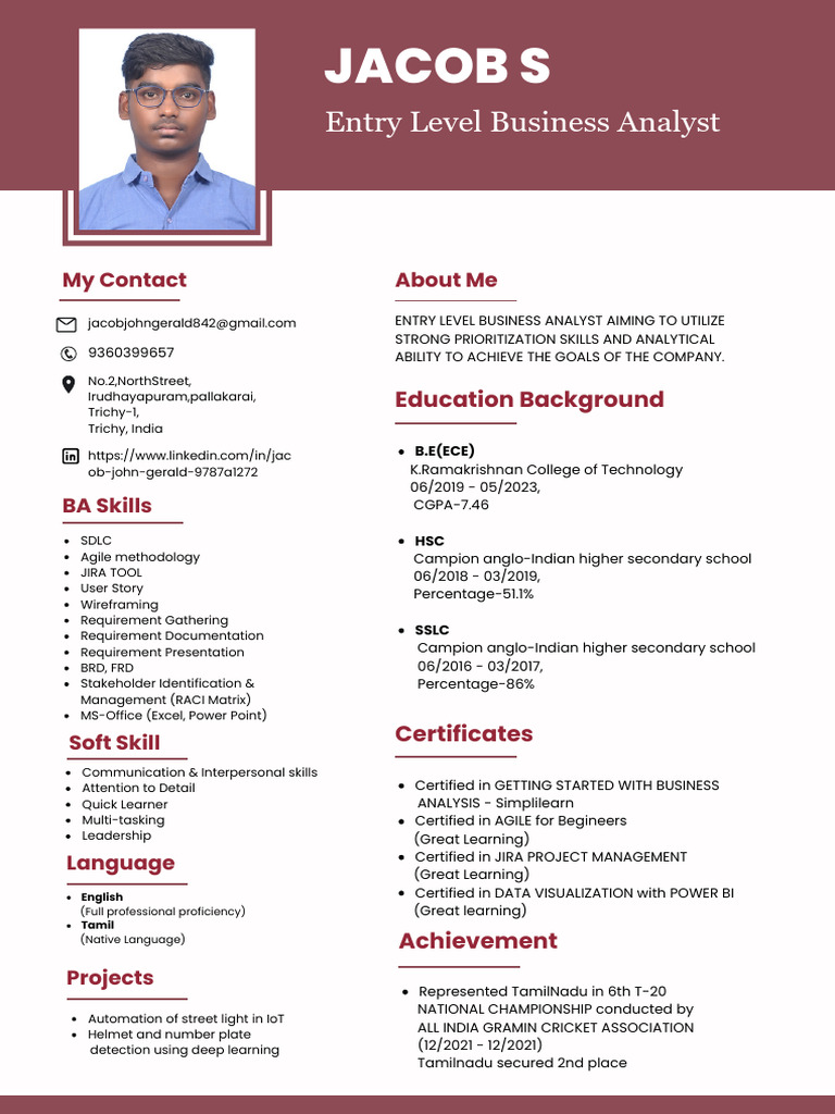 JACOB_S_CV_.PDF | Download Free PDF | Computing | Information Technology