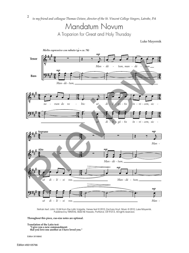 Mandatum Novum | PDF