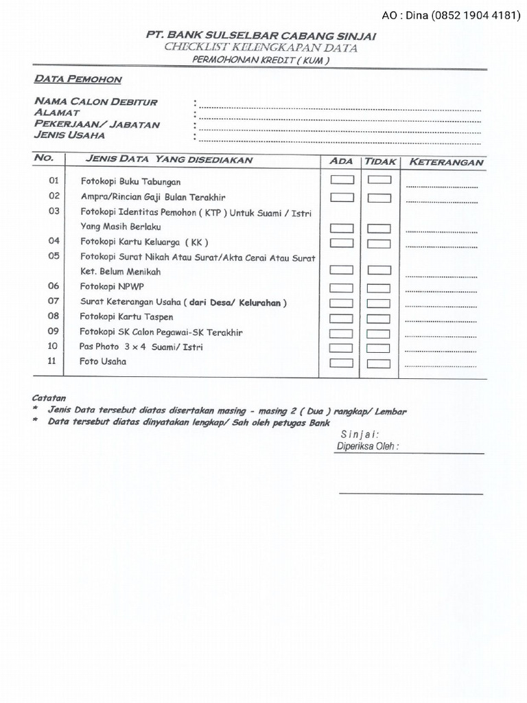 Formulir Permohonan Kum | PDF
