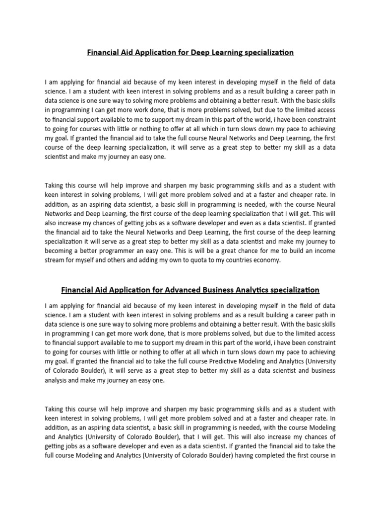 Application Format Coursera - 122001 | PDF | Deep Learning | Computer ...