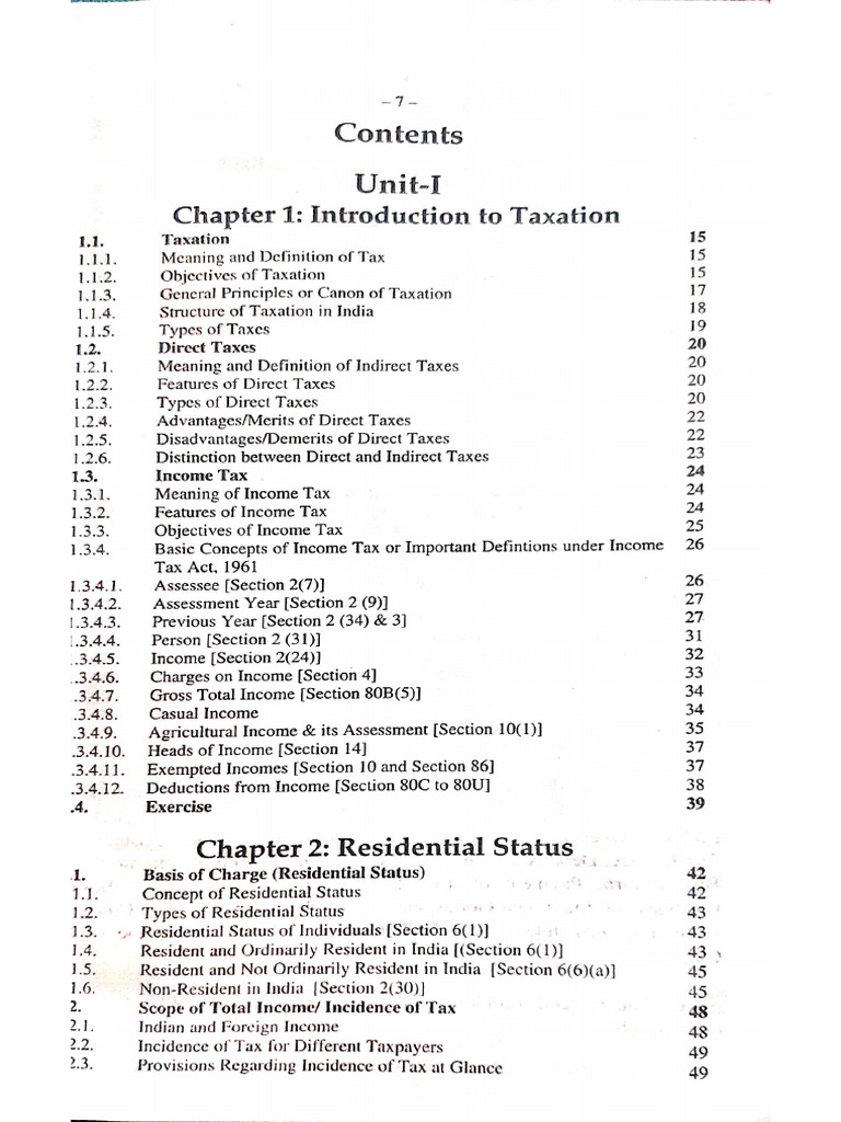 Tax Unit 1,2&3 | PDF