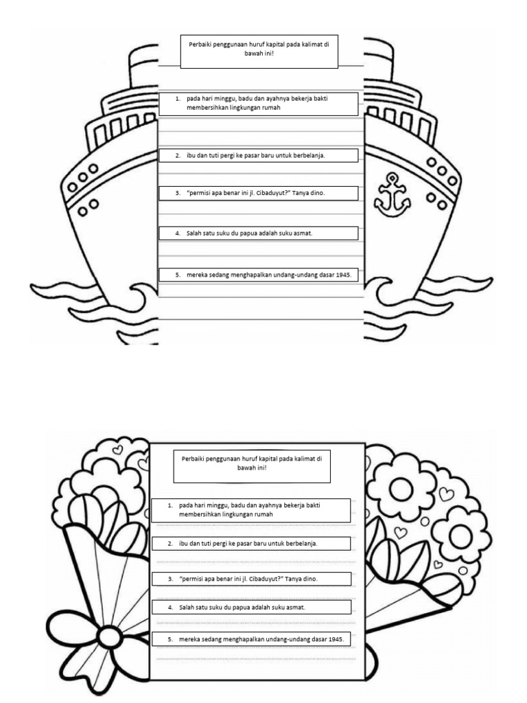 LKPD Huruf Kapital | PDF | Kajian Bahasa Asing