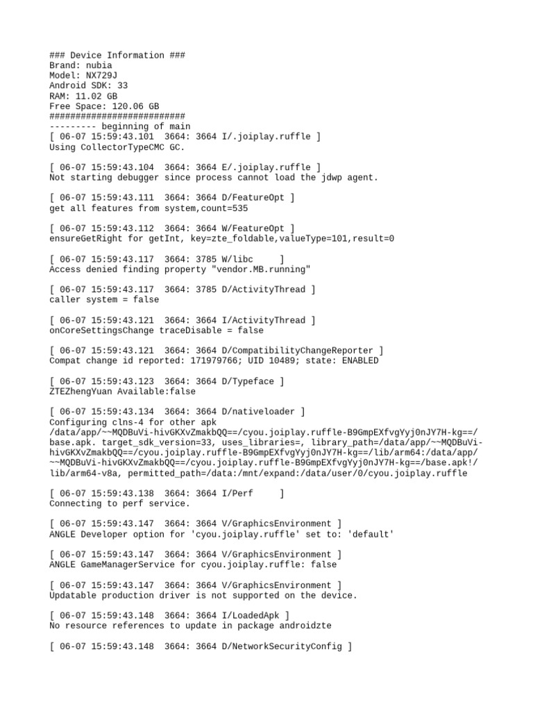 Log-2024_06_07_03_59 | PDF | Computer Architecture | Operating System Families