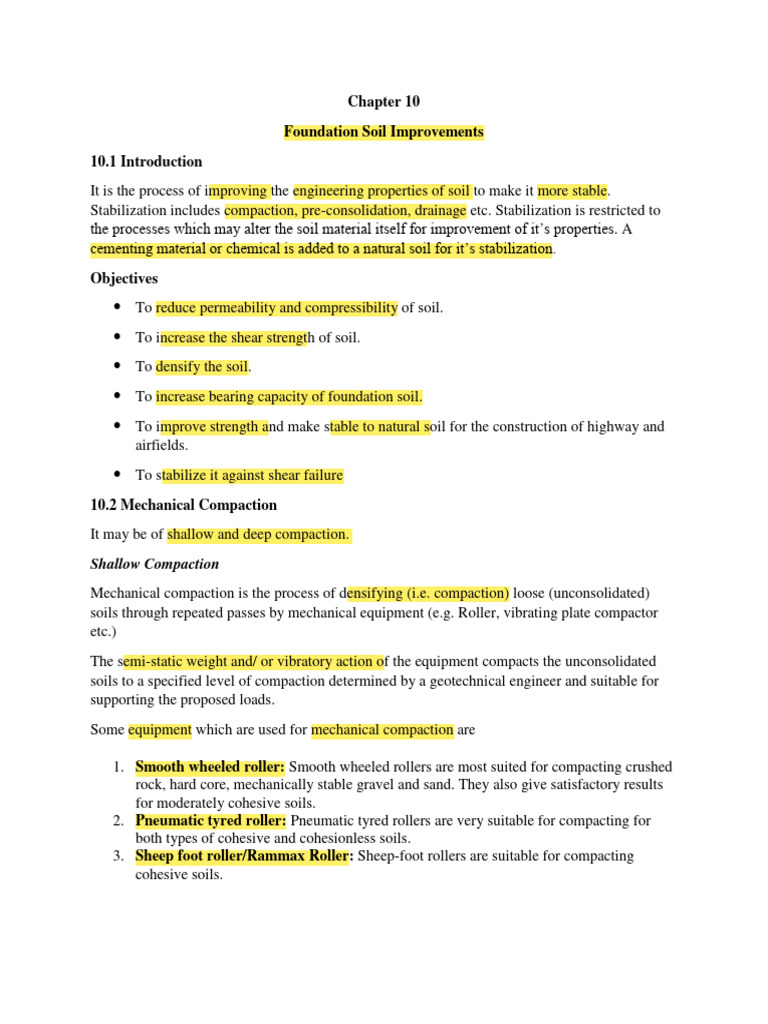 Chapter 10_Foundation Soil Improvement | PDF | Soil | Cement