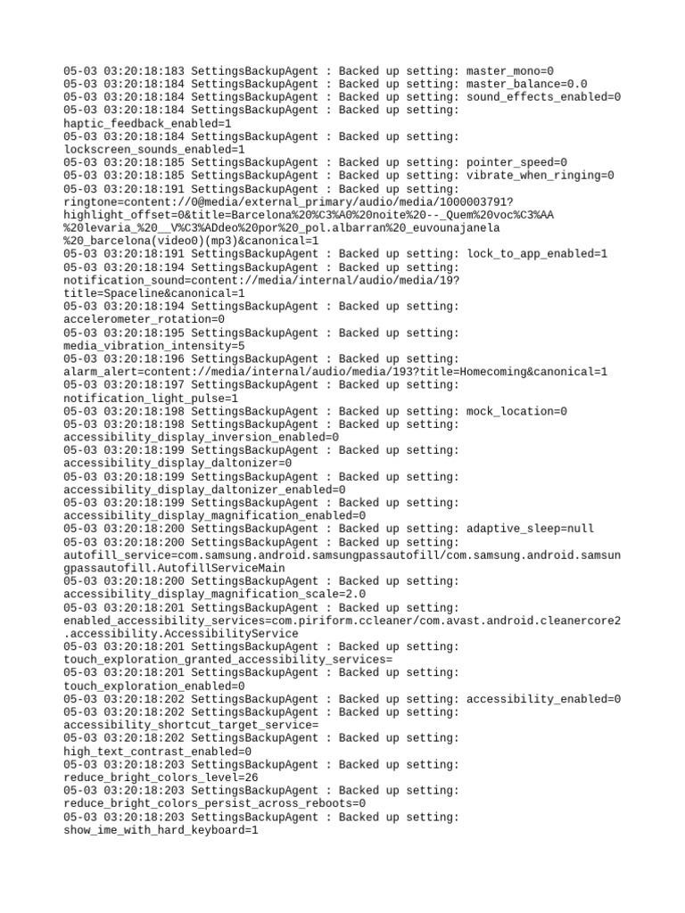 Settingsprovider | PDF | Computers | Technology & Engineering