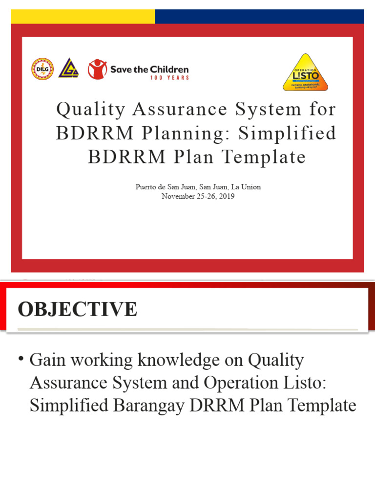 Topic 3 - QAS BDRRM Plan Template It's Parts and Content | PDF | Emergency Management | Risk
